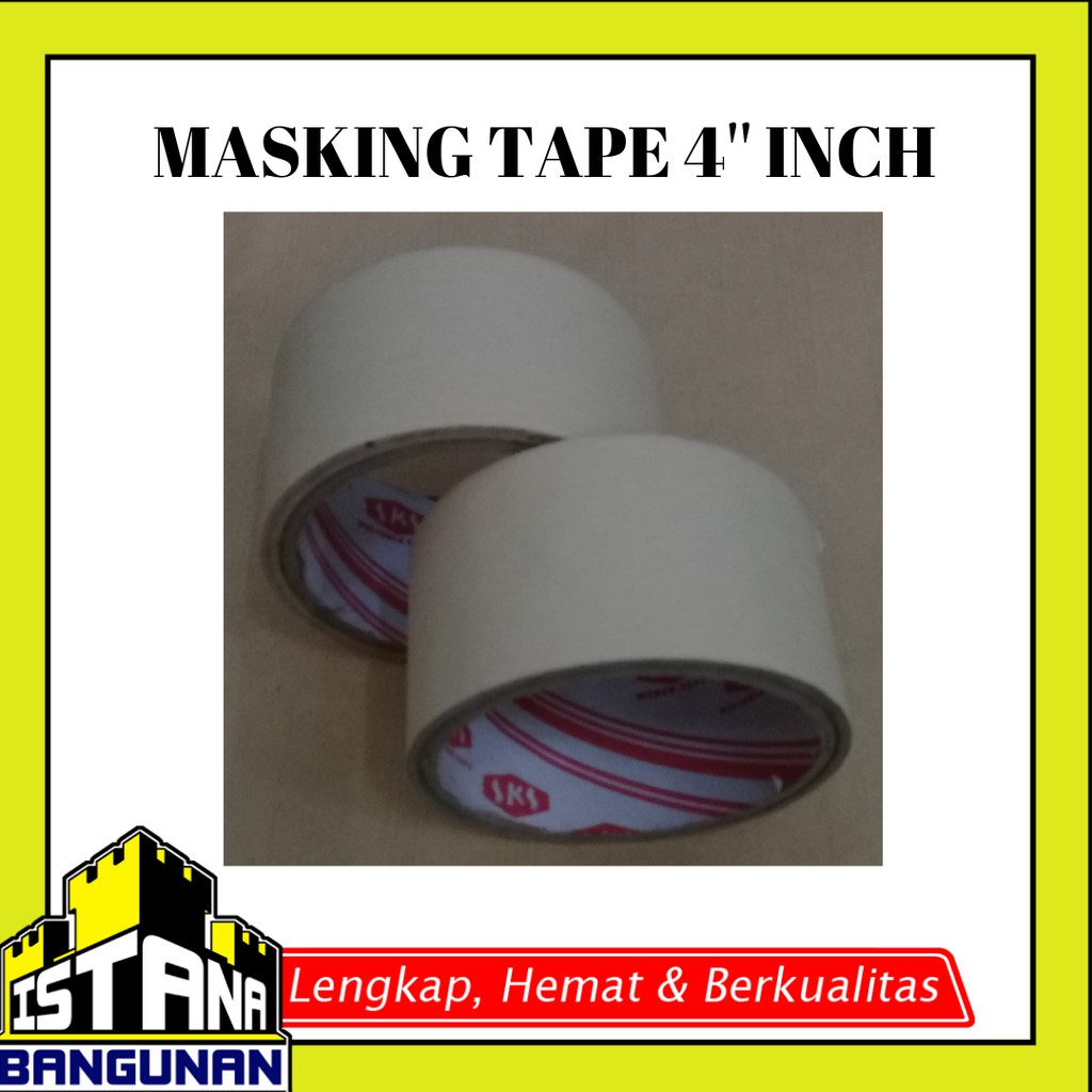 Jual Masking Tape / Lakban Kertas ukuran 2 inch / 48mm | Shopee Indonesia