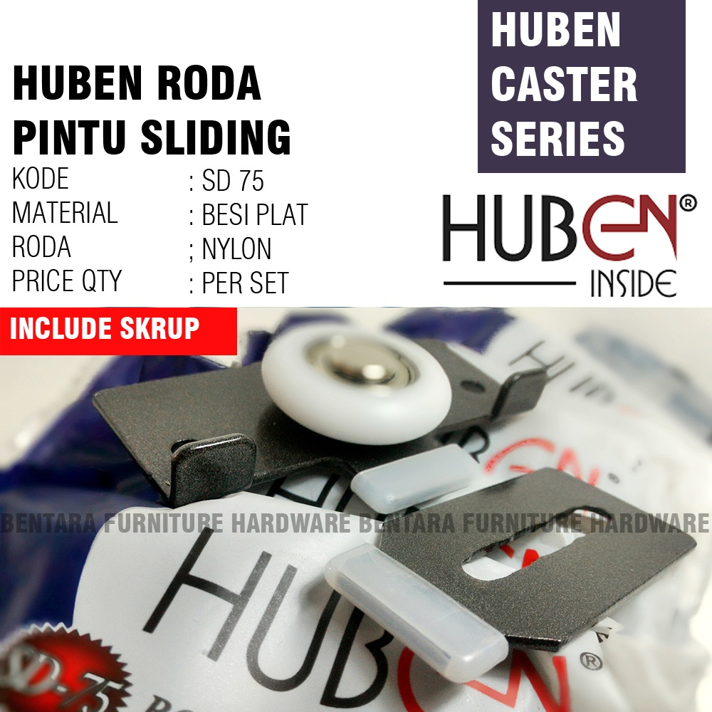 Jual HUBEN SD-75 RODA PINTU GESER PINTU SLIDING KABINET MEJA LEMARI ...