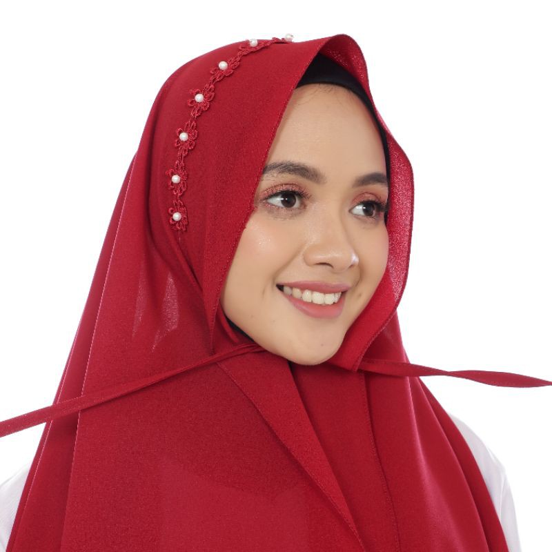 Jual HIJAB PASHMINA LONELA MUTIARA TALI RENDA BUNGA PAYET MUTIARA ...