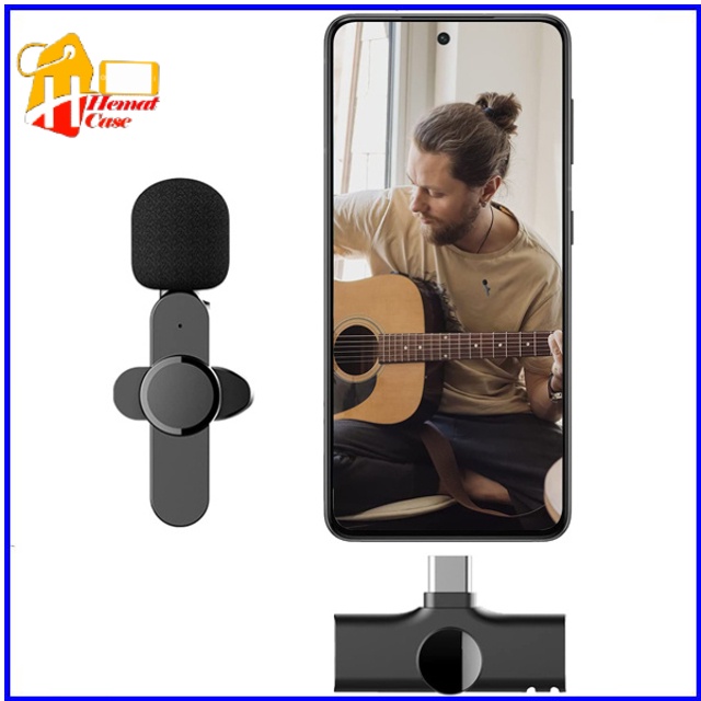 Jual Microphone Mini Mic Wireless Lavalier for iPhone Android Phone ...