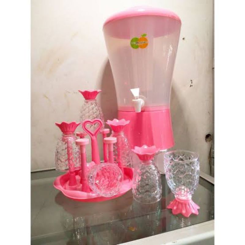 Jual Dispenser Set Gelas Golden Sunkist | Shopee Indonesia