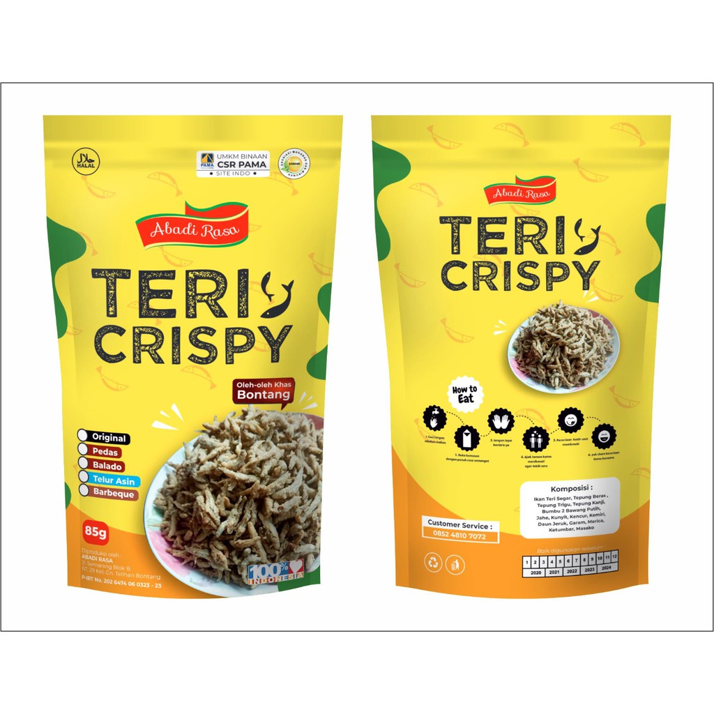 Jual Teri crispy makanan ringan ikan original pedas balado telur asin ...