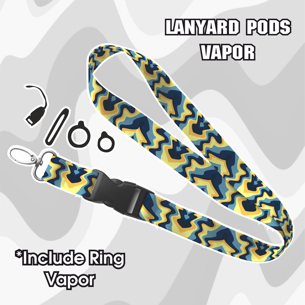 Jual LANYARD VAPOR/PODS PREMIUM MOTIF WAVE FREE 3 ORING DAN KAITAN HP ...