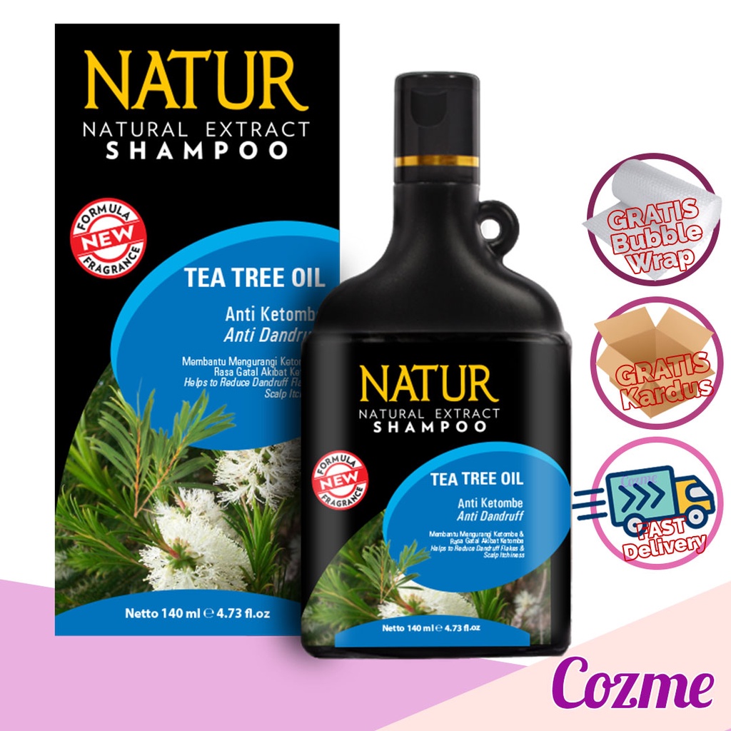 Jual NATUR Hair Shampoo Anti Dandruff Anti Ketombe with Tea Tree Oil | Shopee Indonesia