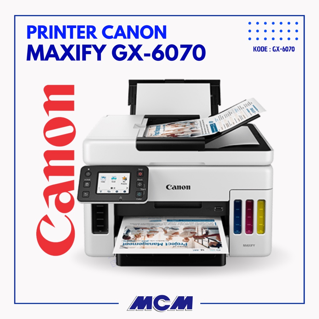 Jual Canon Maxify GX 6070 - Multifunction Inkjet Printer Color All in ...