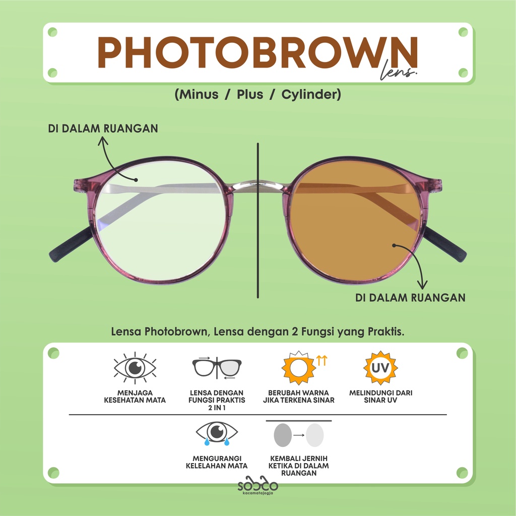 Jual Lensa Photobrown (lensa yang bisa berubah coklat saat diluar ruangan) | Shopee Indonesia