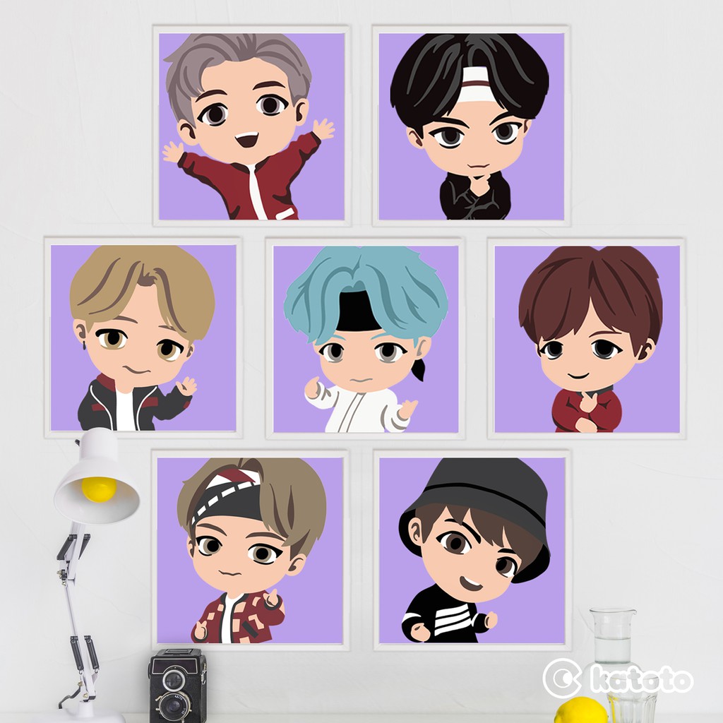 Jual PAINT BY NUMBERS. BTS TINY TAN PAINTING KIT. RM JIN SUGA J-HOPE ...