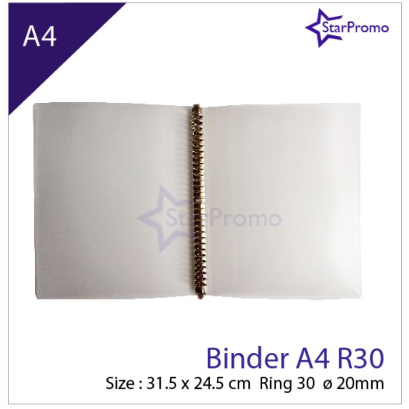 Jual Binder Plastik A4 Translucent Ring 30 untuk Looseleaf Binder ...