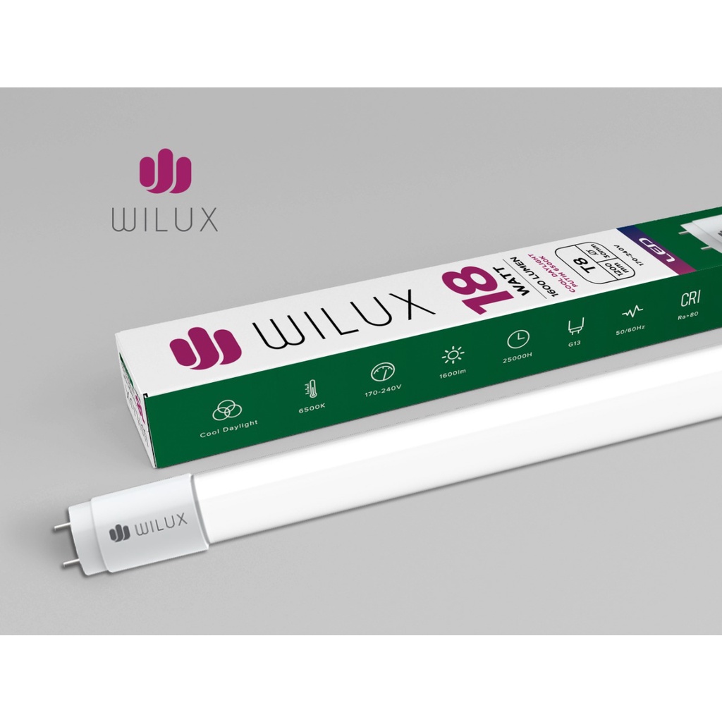Jual Lampu WILUX LED TUBE - 18W - 1200mm - Putih CDL 6500K - TLED T8 ...