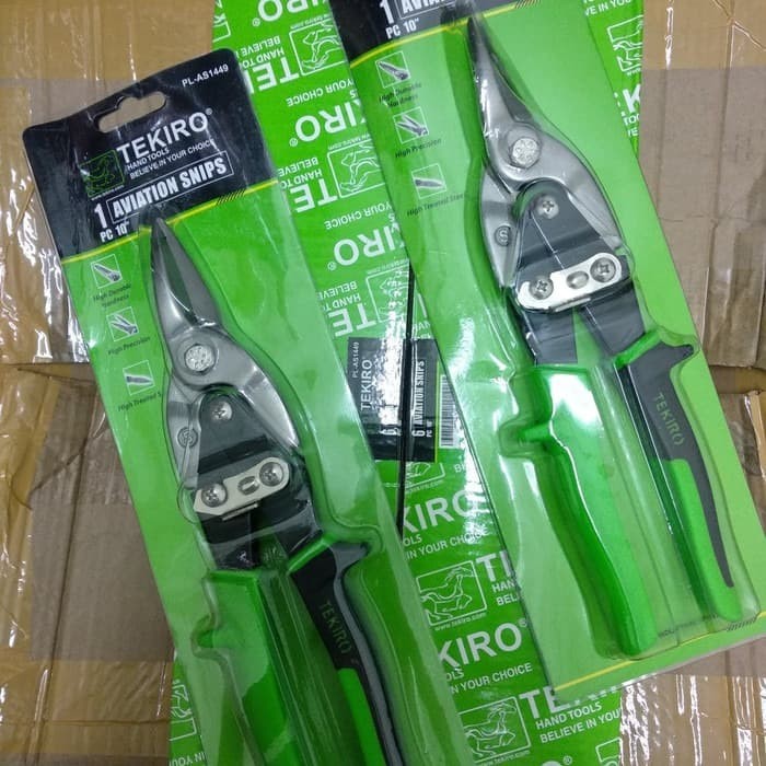 Jual Gunting Baja Ringan Gunting Seng 10" Tekiro Type Lurus | Shopee ...