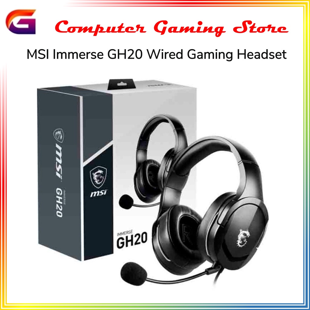 Jual MSI Immerse GH20 Wired Gaming Headset | Shopee Indonesia