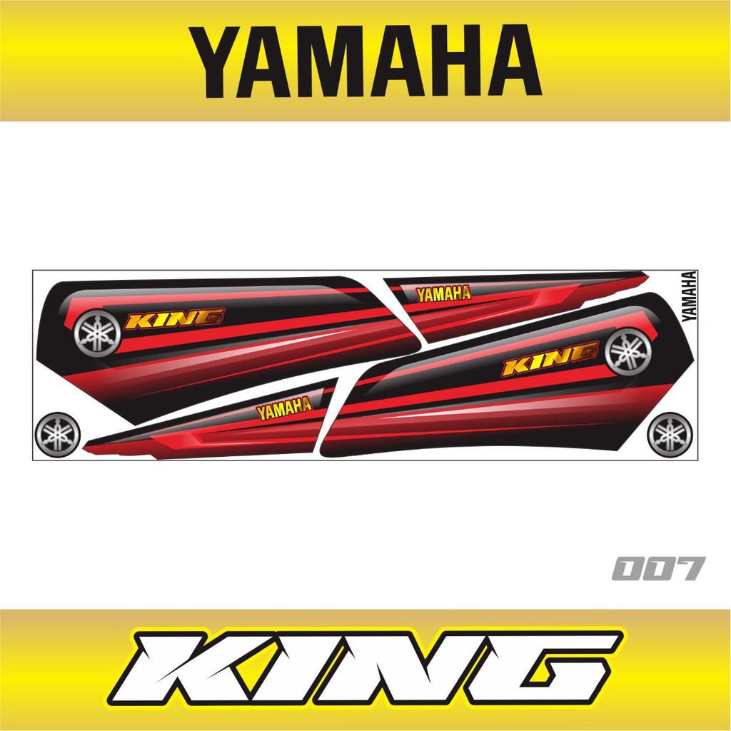 Jual STRIPING VARIASI RX KING DASAR HITAM LIS MERAH 04 @INIDGO01 ...