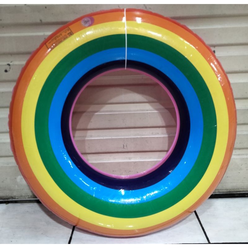 Jual ban renang pelampung Bulat pelangi diameter 80cm | Shopee Indonesia
