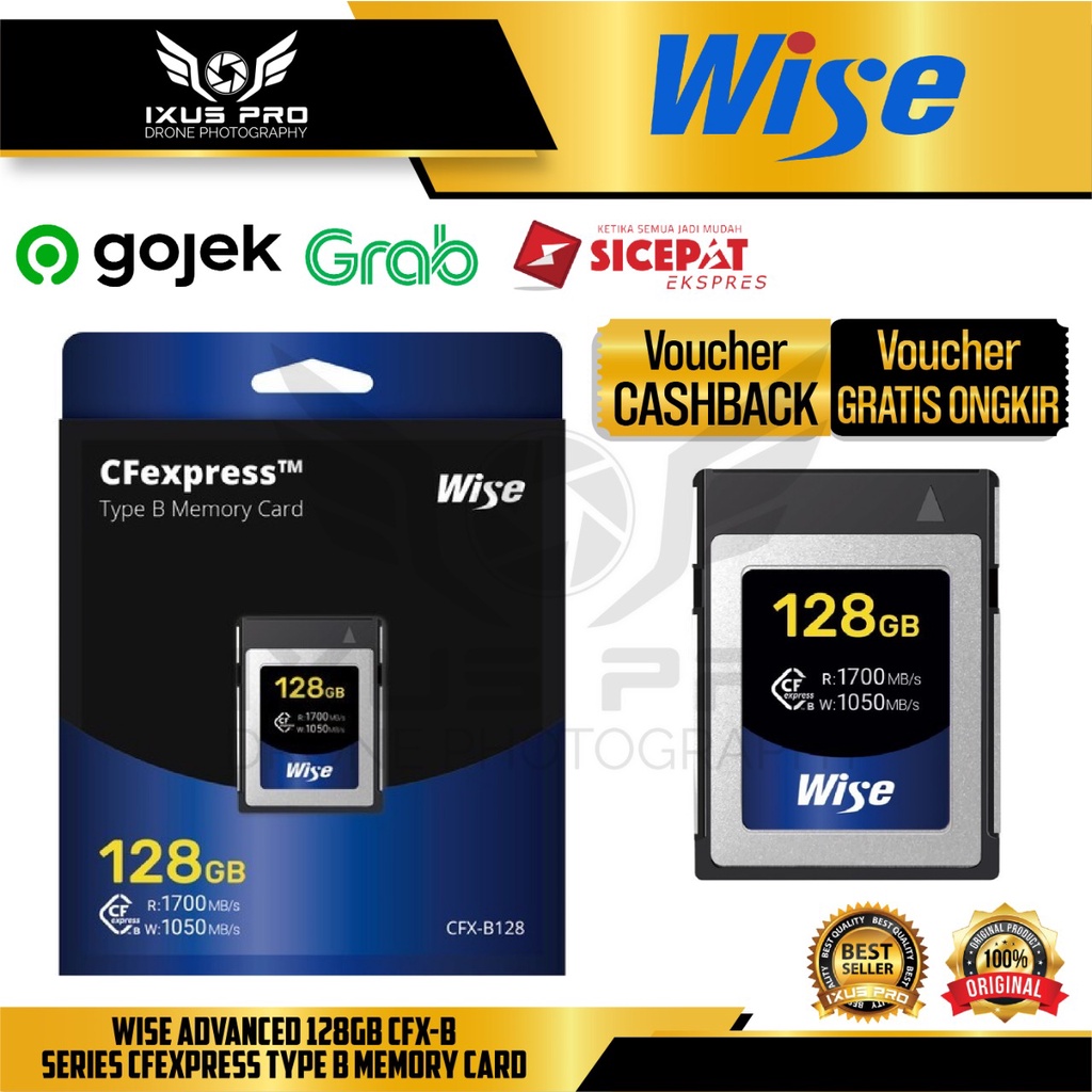 Jual Wise Advanced 128GB CFX-B Series CFexpress Type B Memory Card ...