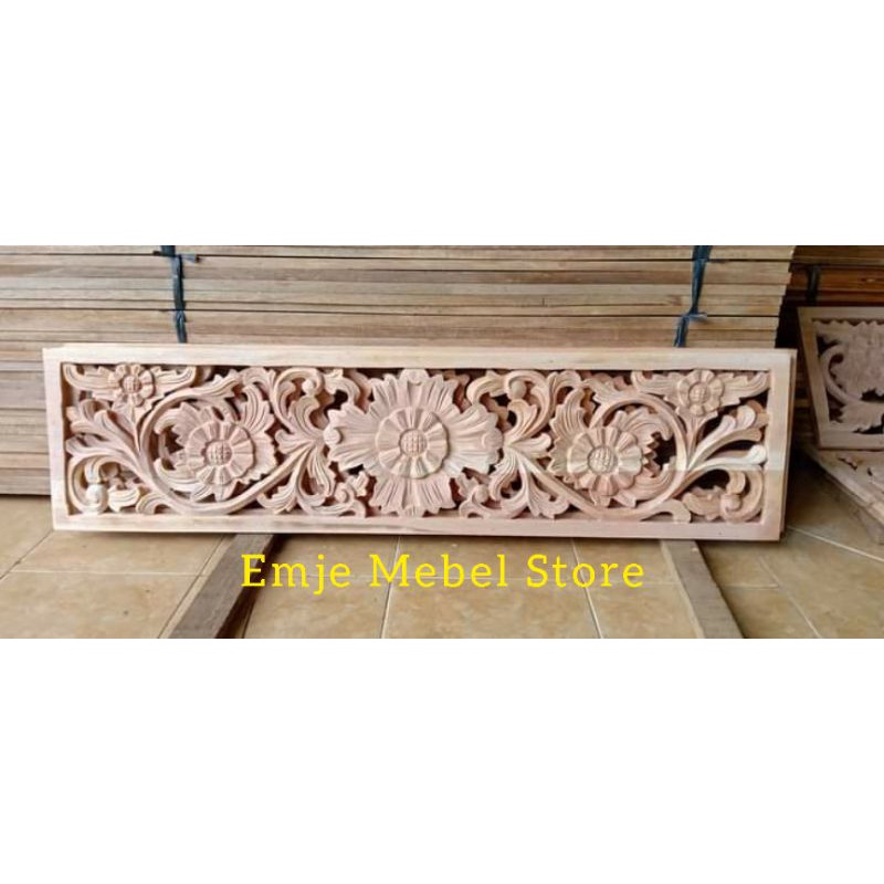 Jual ornamen kayu solid ukiran tempel dinding | Shopee Indonesia