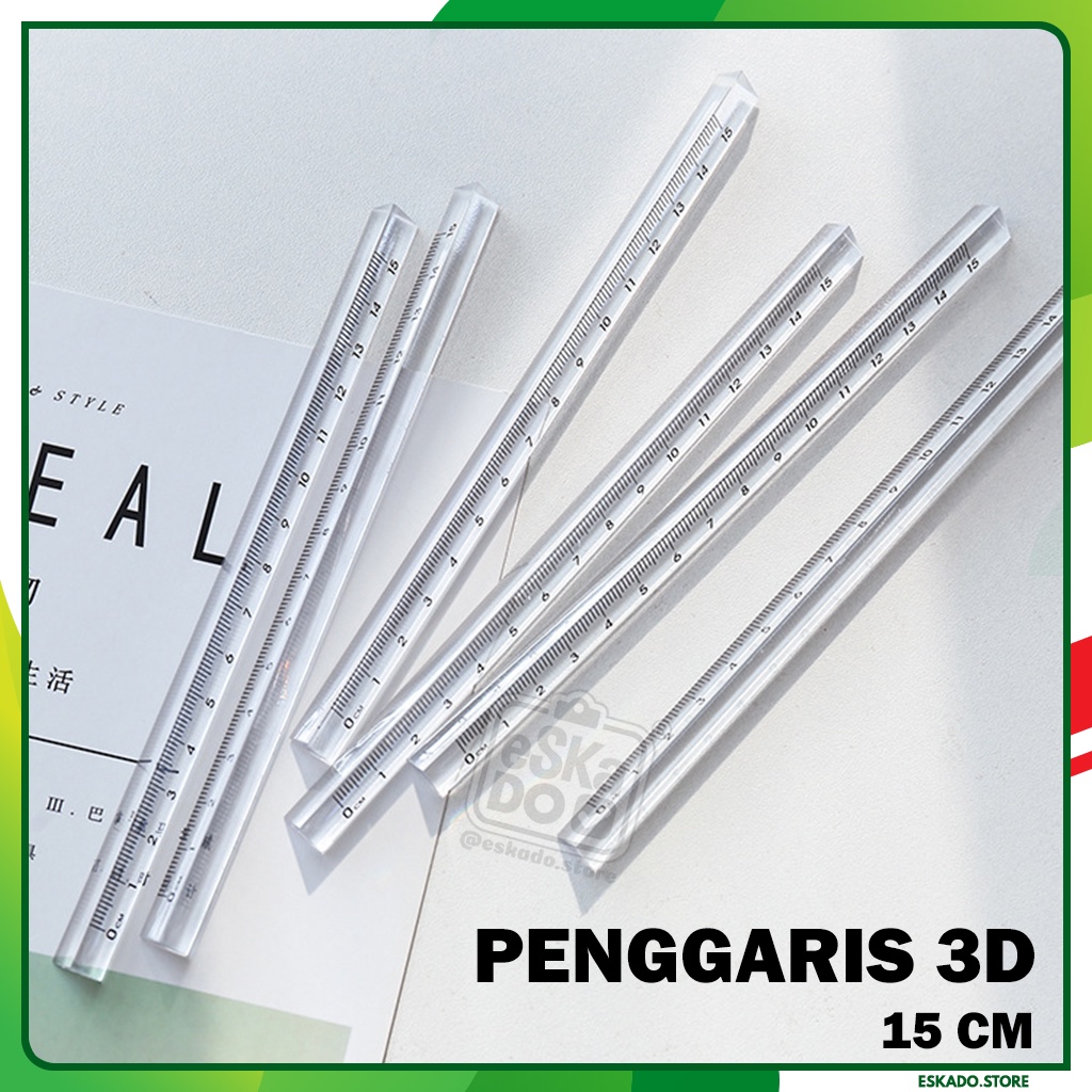 Jual Penggaris 3 Dimensi 15 cm | Shopee Indonesia