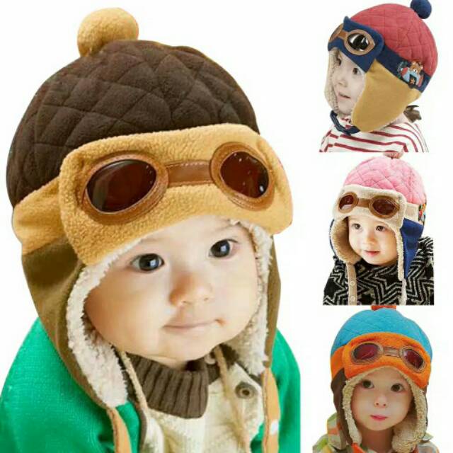 Jual Topi pilot bayi topi pilot hat topi anak | Shopee Indonesia