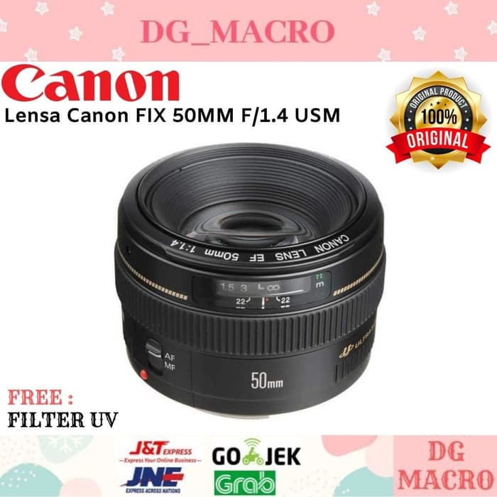 Jual LENSA CANON FIX 50MM F/1.4 USM - GARANSI RESMI !! | Shopee Indonesia