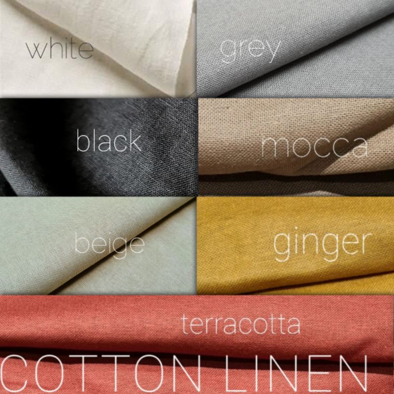 Jual PILIHAN WARNA KAIN LINEN & SIZE CHART | Shopee Indonesia