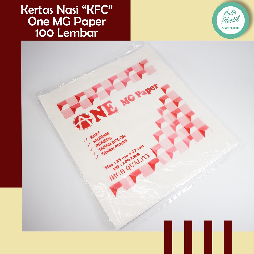 Jual 100 Lembar Kertas Nasi KFC MG Paper isi 100 Lembar Pembungkus Nasi ...
