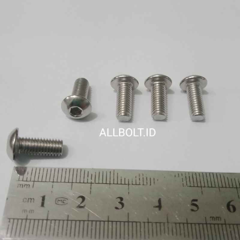 Jual Baut L button stainless 8/5mm x 12mm (2 biji) | Shopee Indonesia