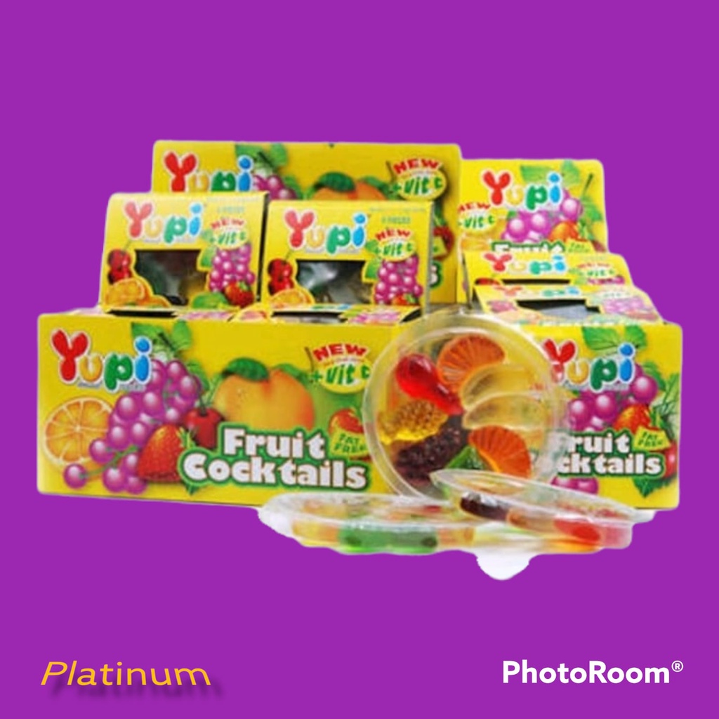 Jual Yupi Fruit Cocktails 166 G / 12 pcs @ 14g | Shopee Indonesia