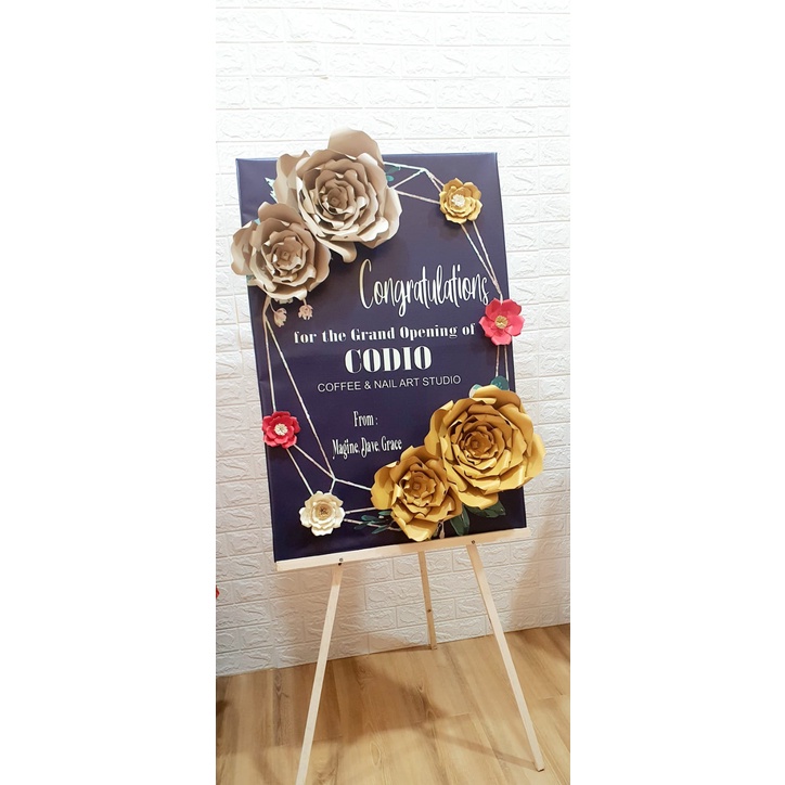 Jual Karangan Papan Bunga Kertas / Papan Bunga Kertas 60x90 / Papan ...