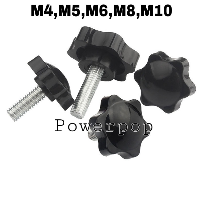 Jual Baut Knop Star M4 M5 M6 M8 M10 / Baut Kuping Pegangan / Baut ...