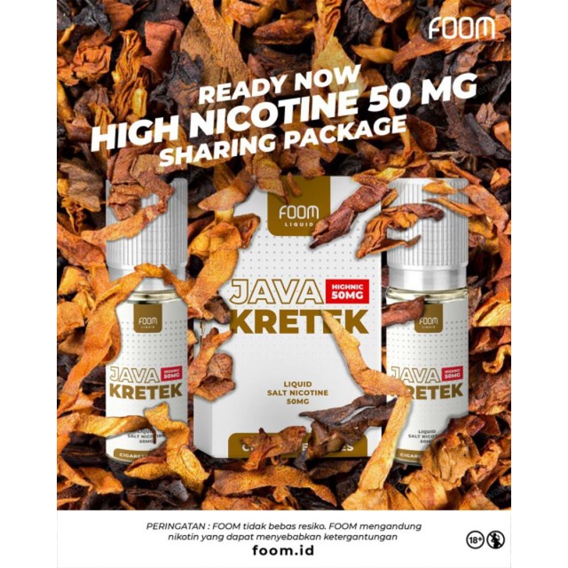 Jual Liquid Foom Java Kretek 50MG - 15ML - Foom kretek | Shopee Indonesia