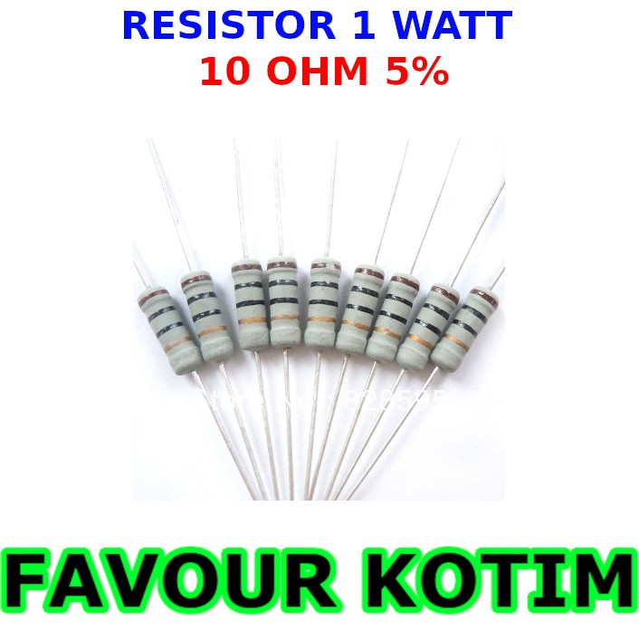 Jual RESISTOR 10 OHM 1 W WATT 1W 5 PERSEN FVKOTIM | Shopee Indonesia