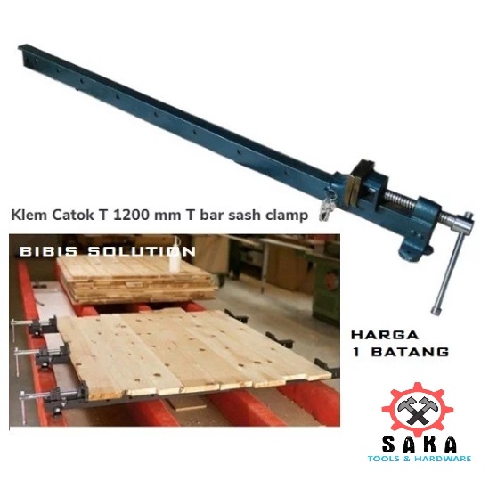 Jual Klem catok T Pres Kayu T- Bar Sash Clamp 1200 Mm Catok T Press ...