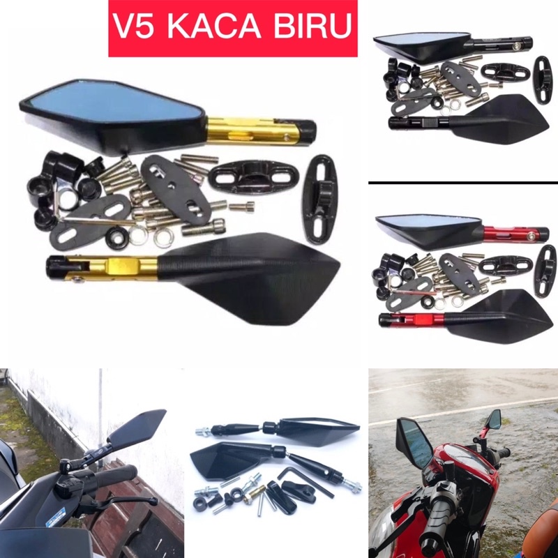 Jual CUCI GUDANG SPION TOMOK V5 JUMBO KACA BIRU HARGA SEPASANG KANAN ...