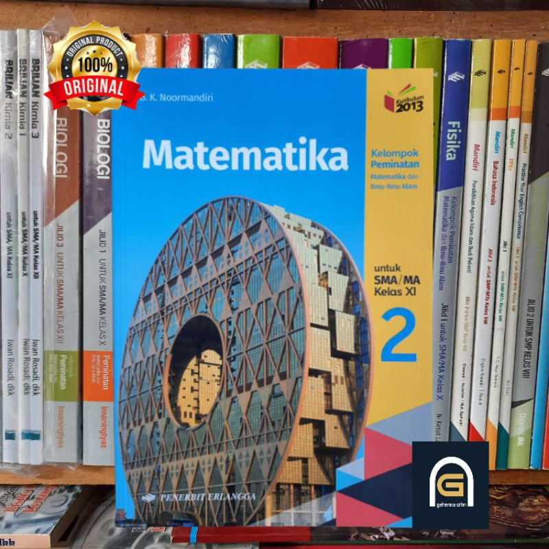 Jual Buku Matematika Peminatan SMA/MA Kelas 11 (Kls 2 SMA) K13N B.K. Noormandiri Erlangga ...