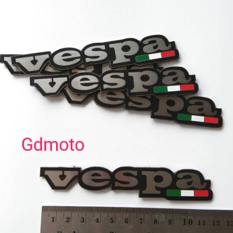 Jual Vespa Emblem Sticker Metal Vespa Flag italy P100TS Super Special90 ...