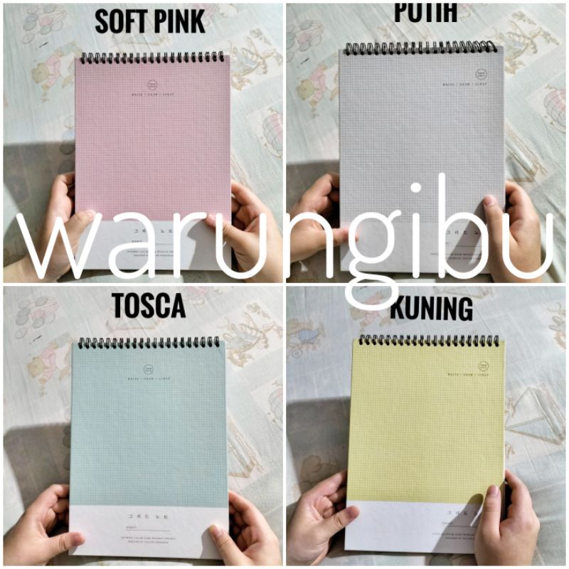 Jual Write Draw Scrap 3mm Grid Spiral Notebook Pad Buku Tulis Gambar ...