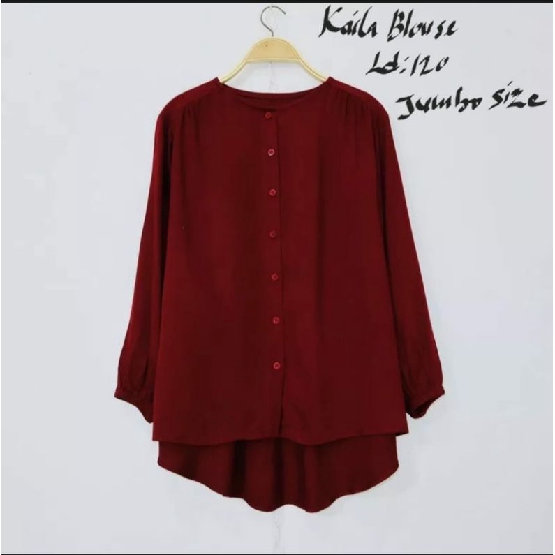 Jual KAYLA BLOUSE/ATASAN JUMBO/LD120 BIG SIZE/BUSUI/ATASAN KEKINIAN/COD ...