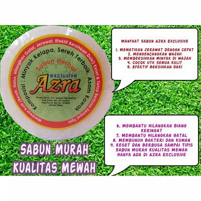 Jual Sabun Sereh Azra 80 gram sabun anti gatal | Shopee Indonesia