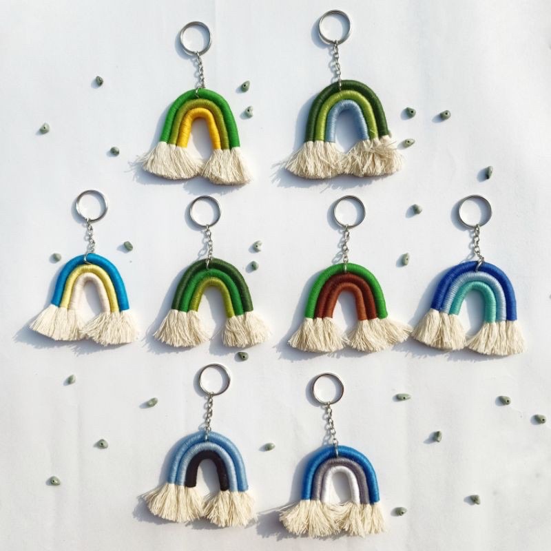 Jual Hiasan Tas Rainbow Macrame Mini 5cm | Shopee Indonesia