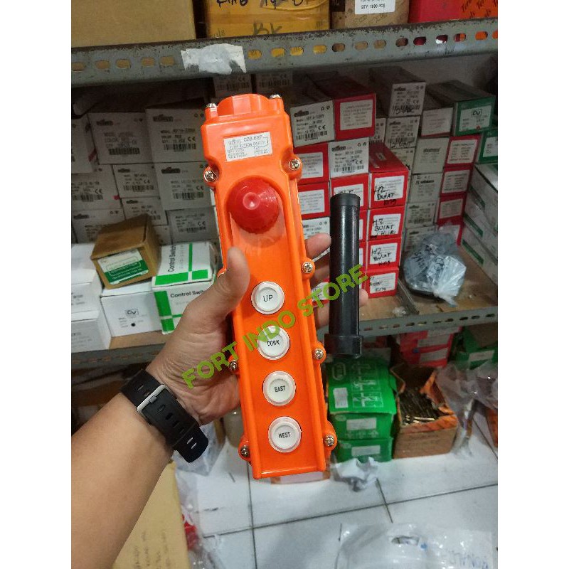 Jual Hoist Push Button 4 Tombol with Emergency Stop COB-62P | Shopee ...