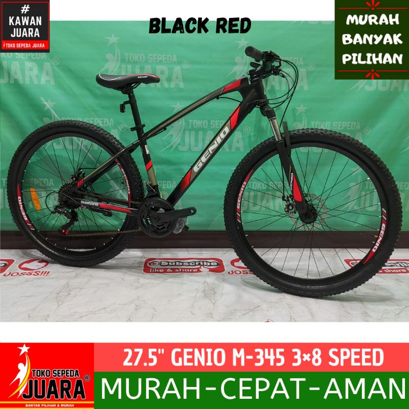Jual SEPEDA GUNUNG GENIO 345 3×8 SPEED MTB 27.5 INCH (SOLO RAYA) | Shopee Indonesia