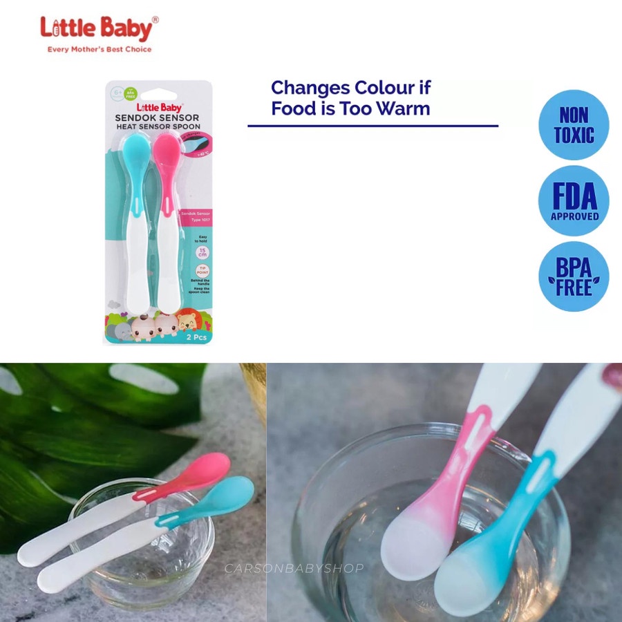 Jual Little Baby Thermal Sensor Spoon|Sendok Makan Bayi|Heat Sensor ...
