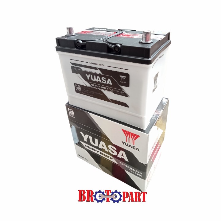 Jual Aki Mobil Yuasa NS70 65D26R Heavy Duty 12V 65Ah Accu basah | Shopee Indonesia