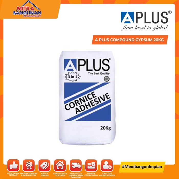 Jual A PLUS COMPOUND GYPSUM 20KG | Shopee Indonesia