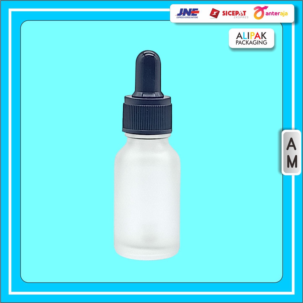 Jual BOTOL PIPET 15ml FROSTED / DOF BENING KACA TEBAL RING NON SEGEL ...