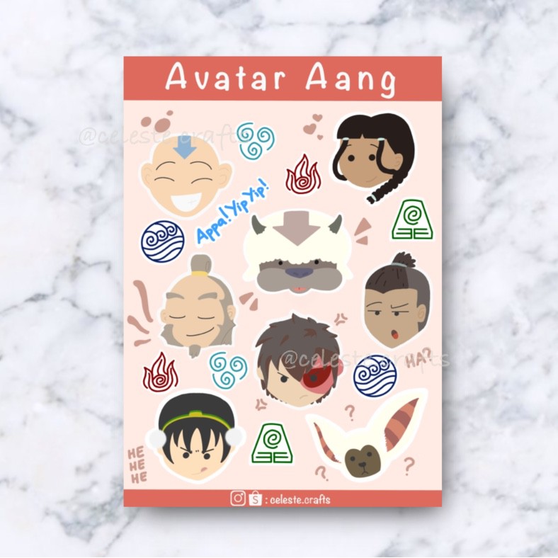 Jual STICKER AVATAR THE LEGEND OF AANG | Shopee Indonesia