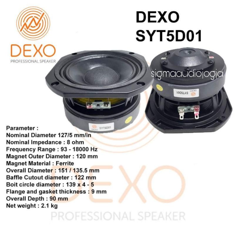 Jual Speaker 5 Inch Dexo SYT5D01 Coaxial | Shopee Indonesia