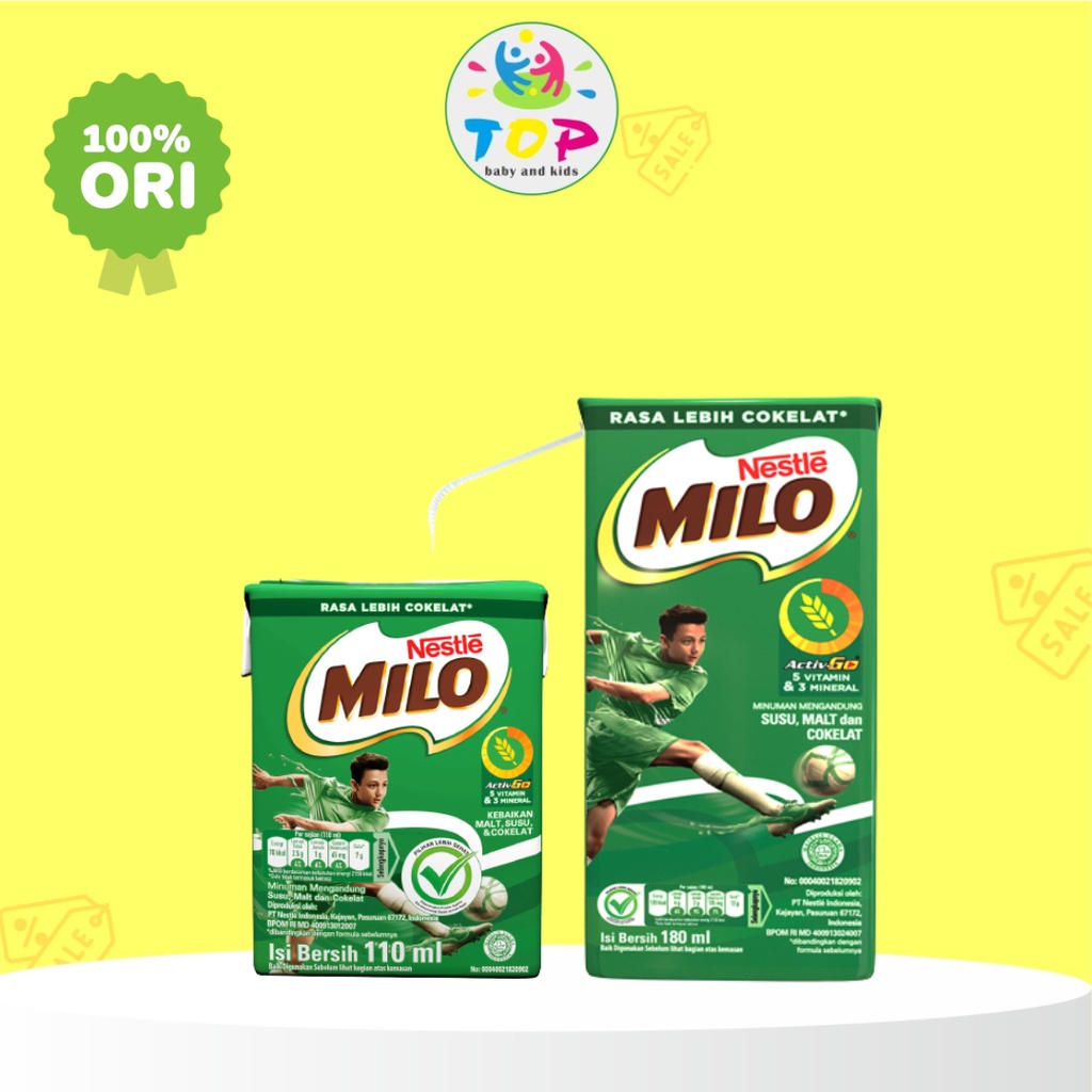 Jual ~TOP~ MILO ACTIVE GO UHT 110ML / 180ML | Shopee Indonesia