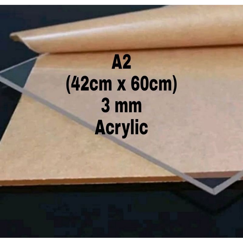 Jual Acrylic/Akrilik Lembaran Ukuran A2 (42cm x 60cm) Tebal 3mm | Shopee Indonesia