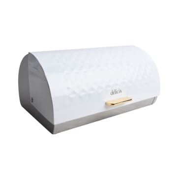 Jual Delicia Tempat Roti Stainless Steel Putih BREAD BOX RECT WHITE ...
