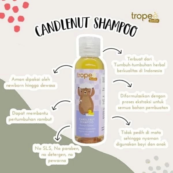 Jual TROPEE BEBE CANDLENUT SHAMPOO | SHAMPOO KEMIRI ANAK 100 ML / 500ml ...